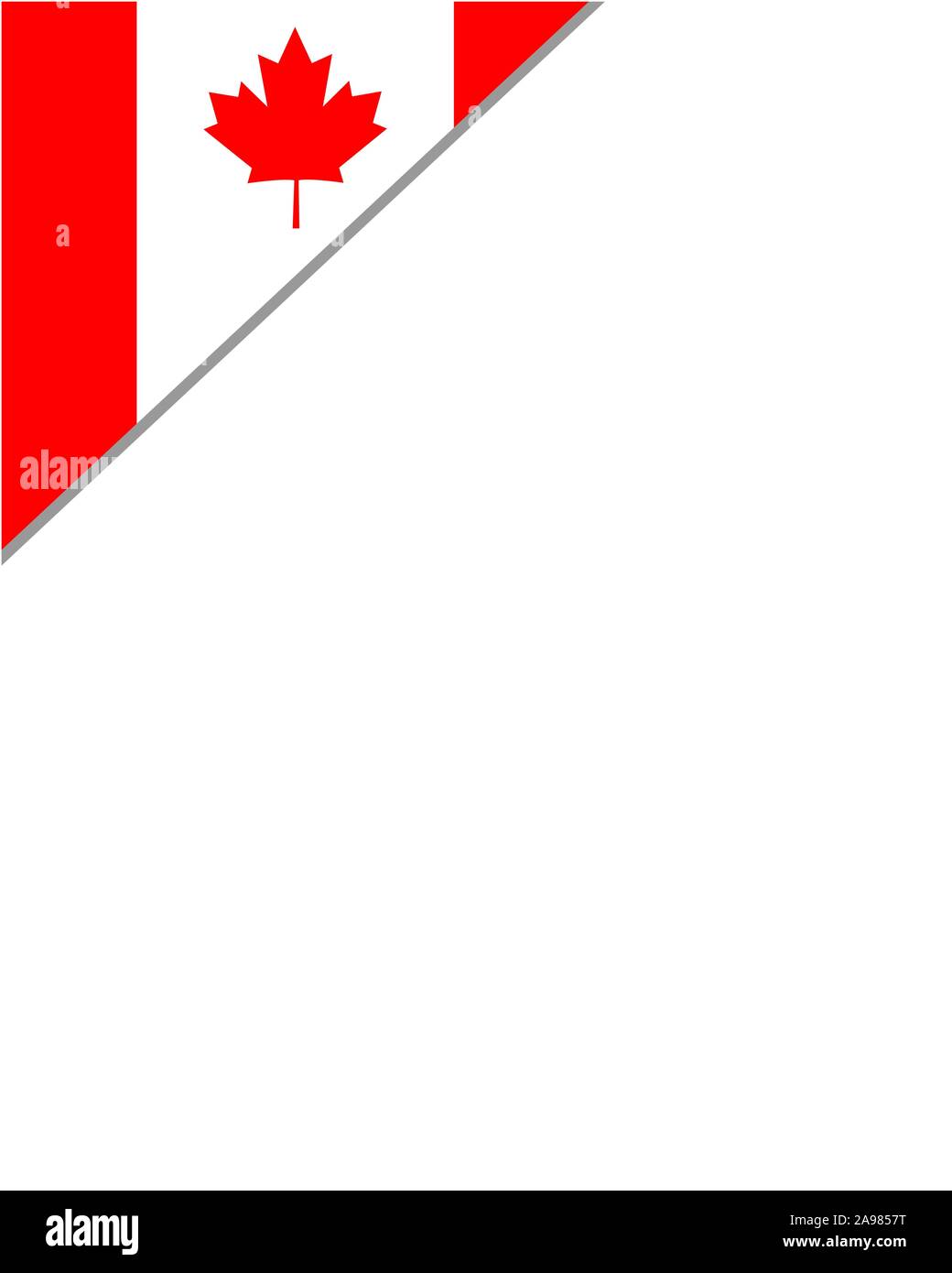 Canadian flag symbolism maple red leaf corner frame border Stock Vector ...