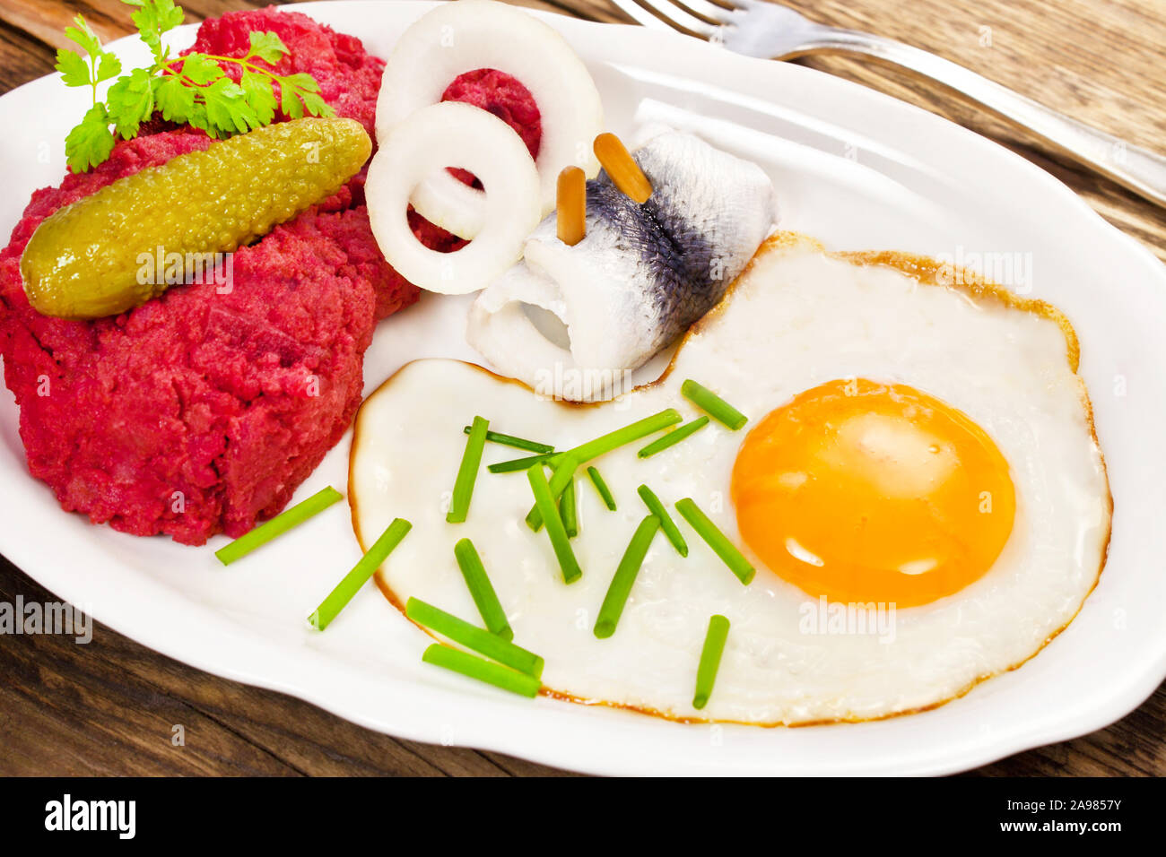 Lobscouse with egg and fish Stock Photo - Alamy