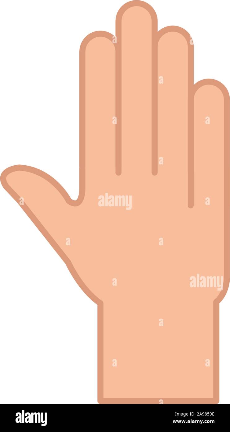 Hand signal icon design, Emoticon human finger gesture palm ...
