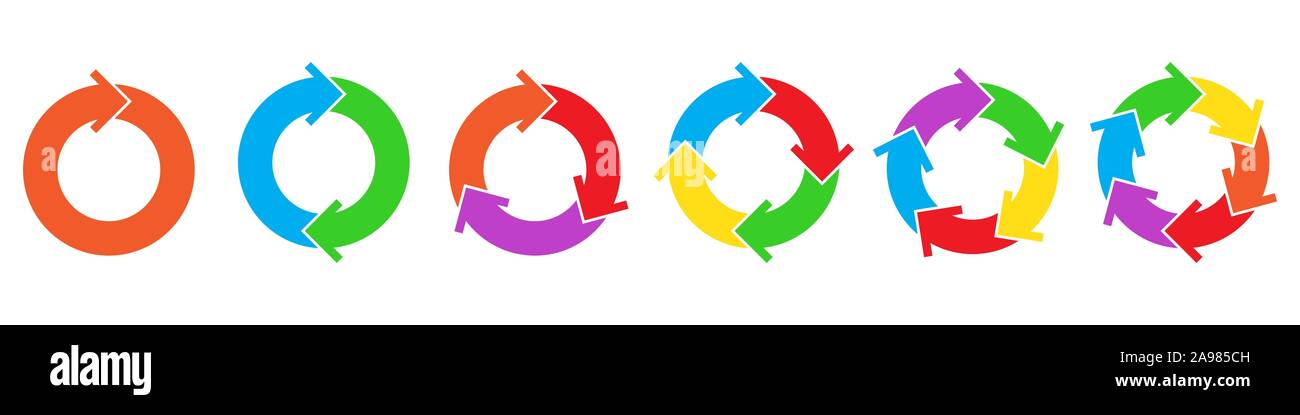 Set of circle arrows for infographic. Vector template for diagram ...