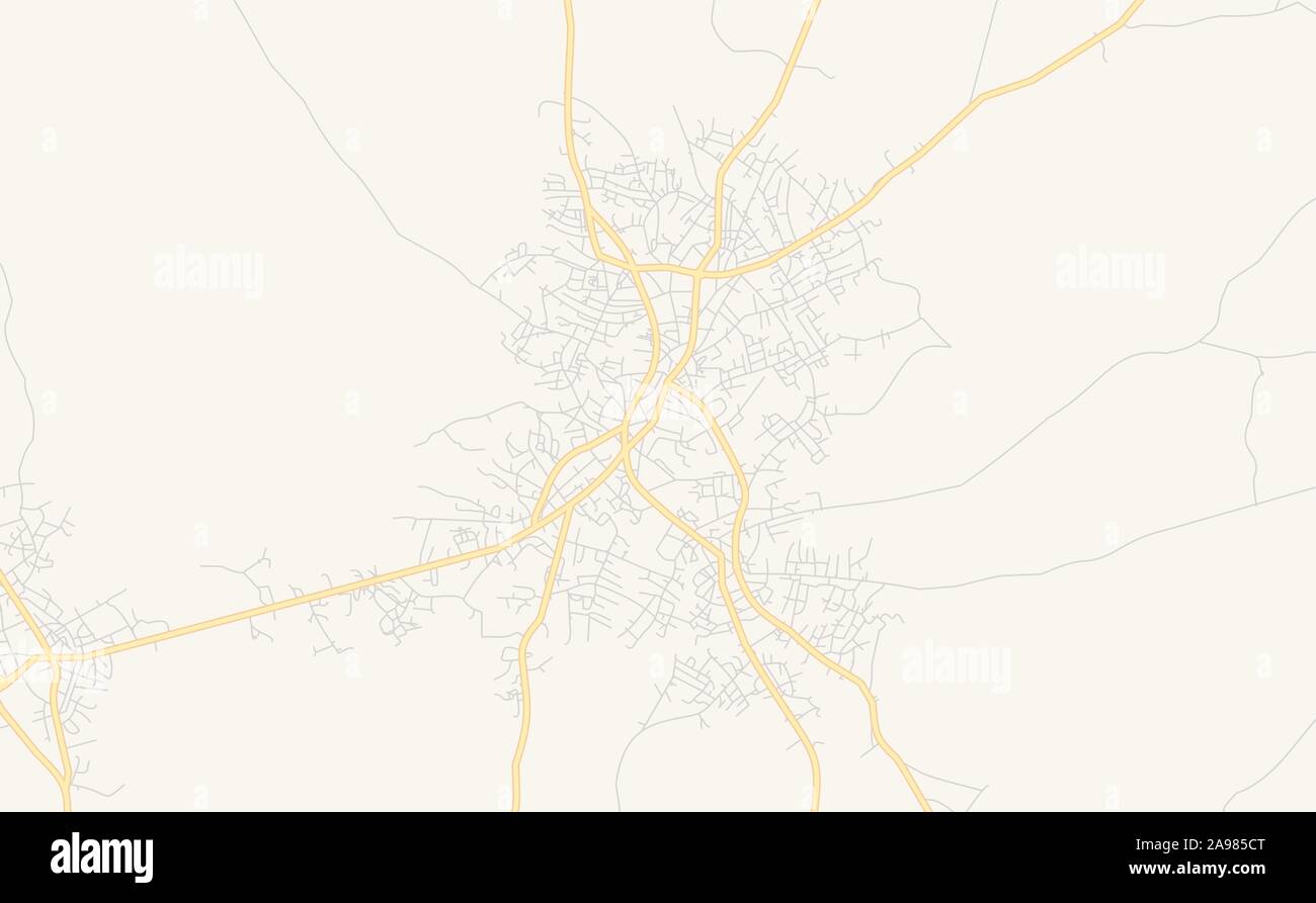 Printable street map of Ijebu-Igbo, Nigeria. Map template for business ...