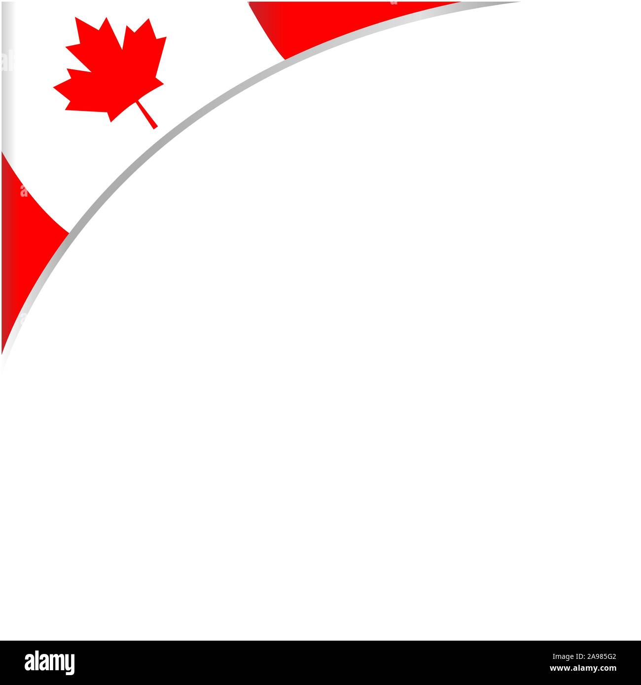 Canadian flag symbolism maple red leaf corner frame border Stock Vector ...