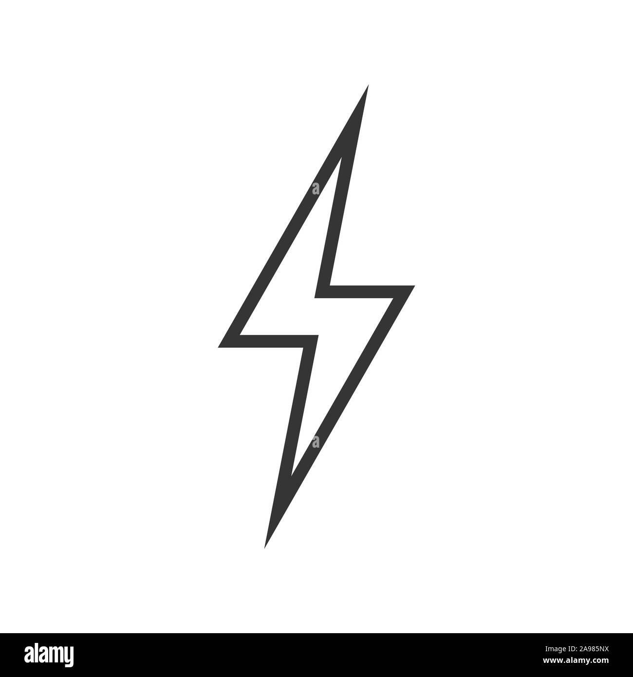 Lightning icon - vector. Black lightning icon. Electric power logo ...