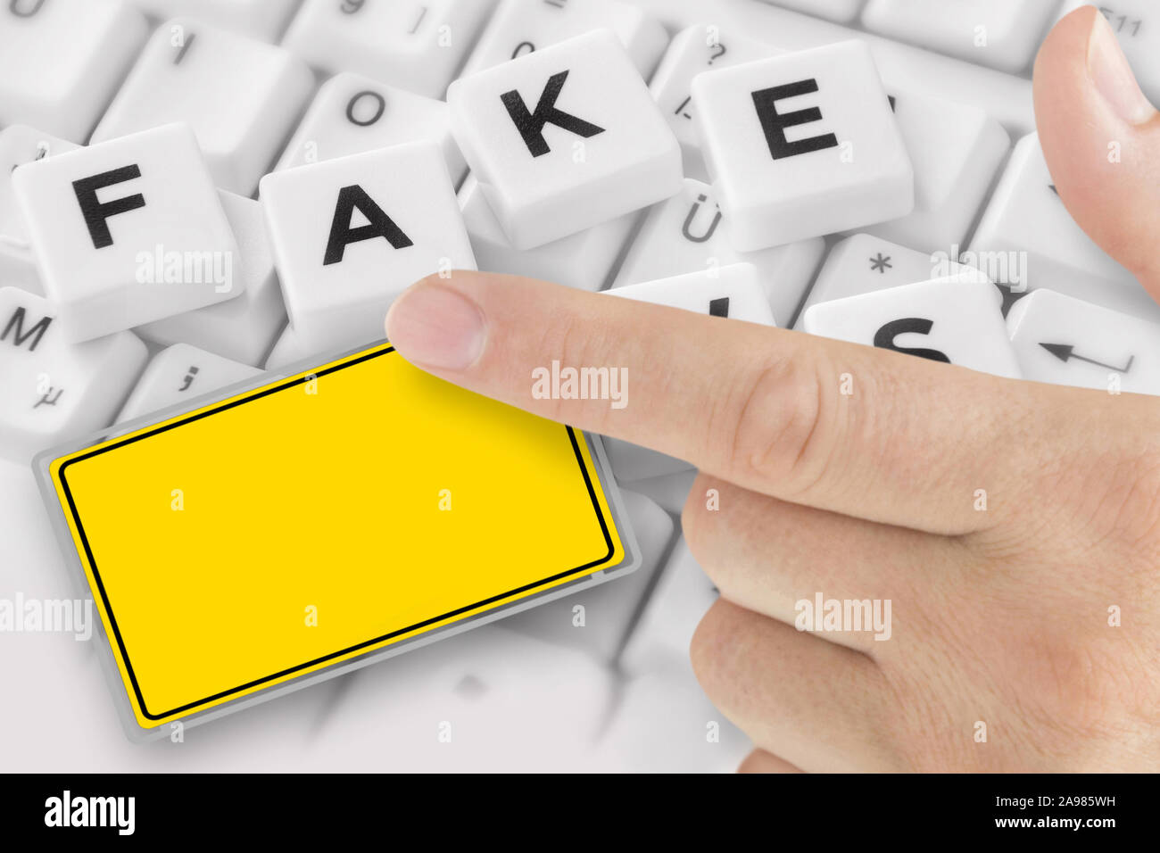 Fake media warning sign hi-res stock photography and images - Alamy