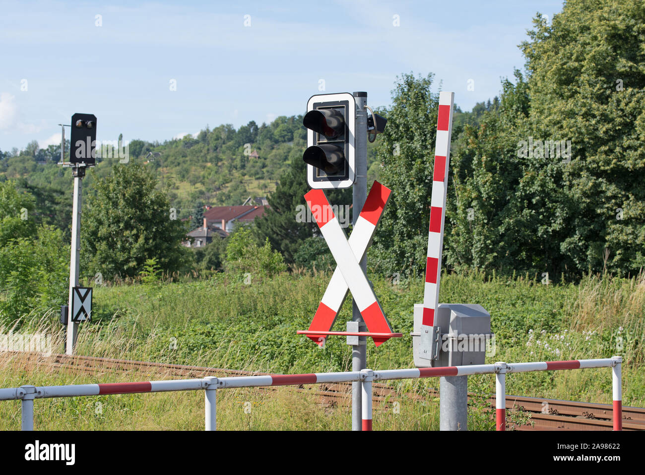 Traffic sign st andrews cross hi-res stock photography and images - Alamy