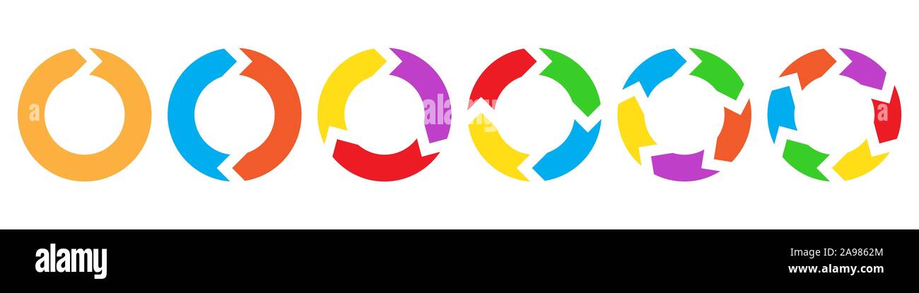 Set of circle arrows for infographic. Vector template for diagram ...
