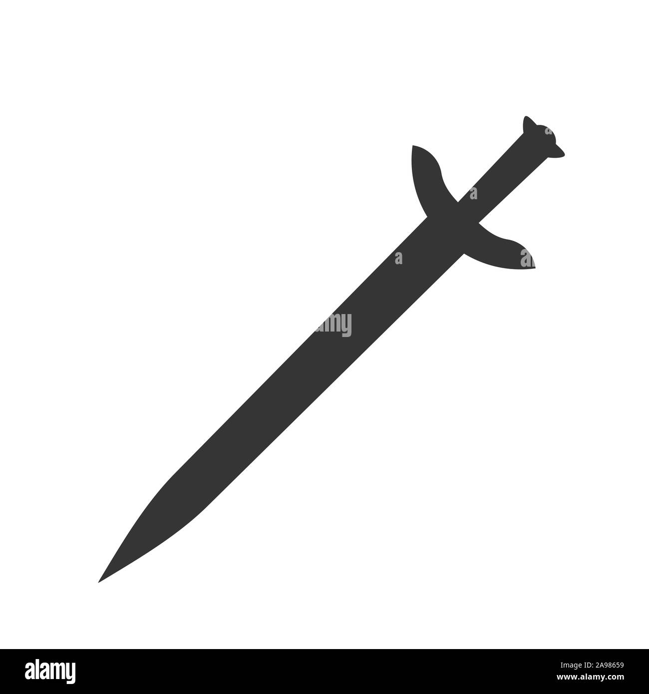 Vector sword icon. Black sword icon. Flat icon isolated Stock Vector ...