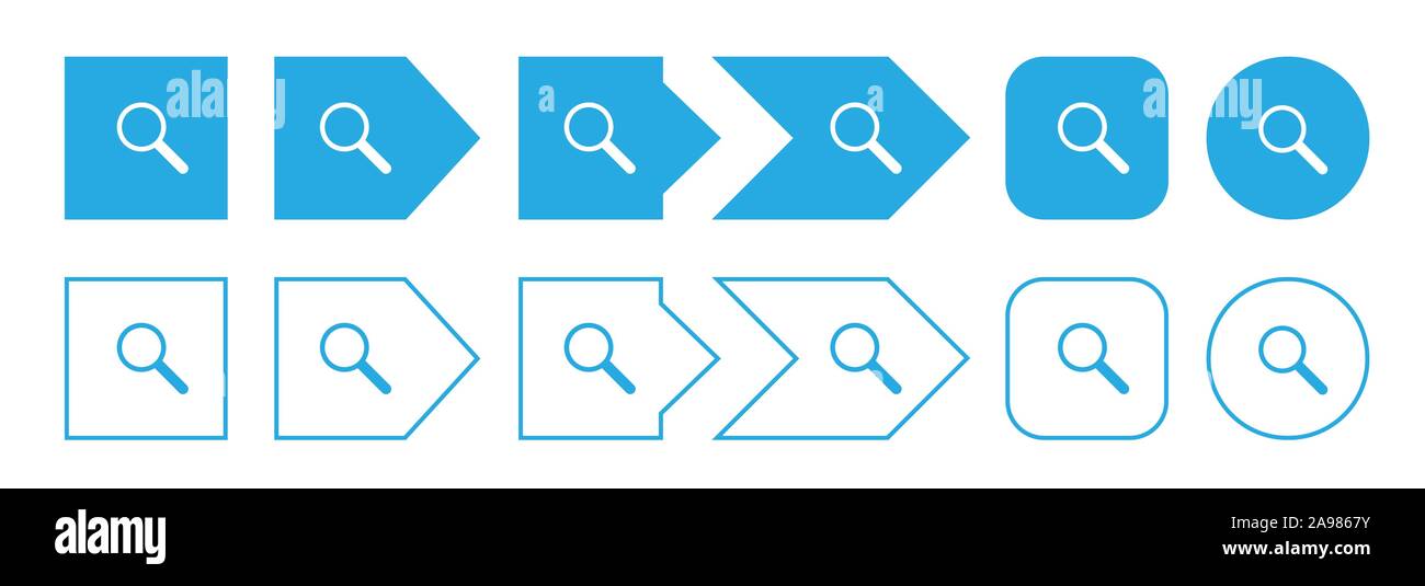 Search bar - element web design. Set of search interface templates ...