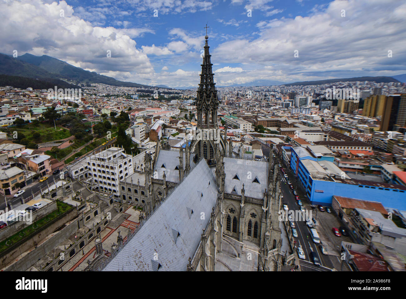 Views over the historic Old Town Quito, Ecuador Stock Photo - Alamy