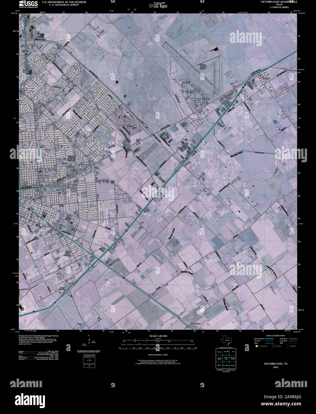 Victoria texas map hi-res stock photography and images - Alamy