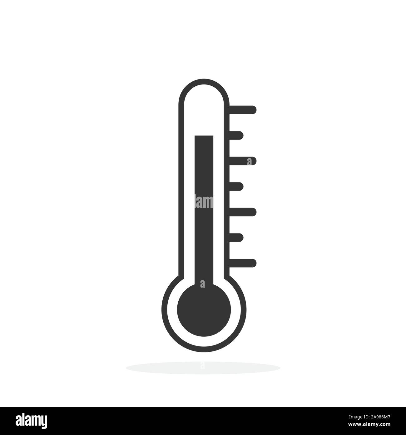 Thermometer icon - vector. Black thermometer icon. Thermometer logo ...