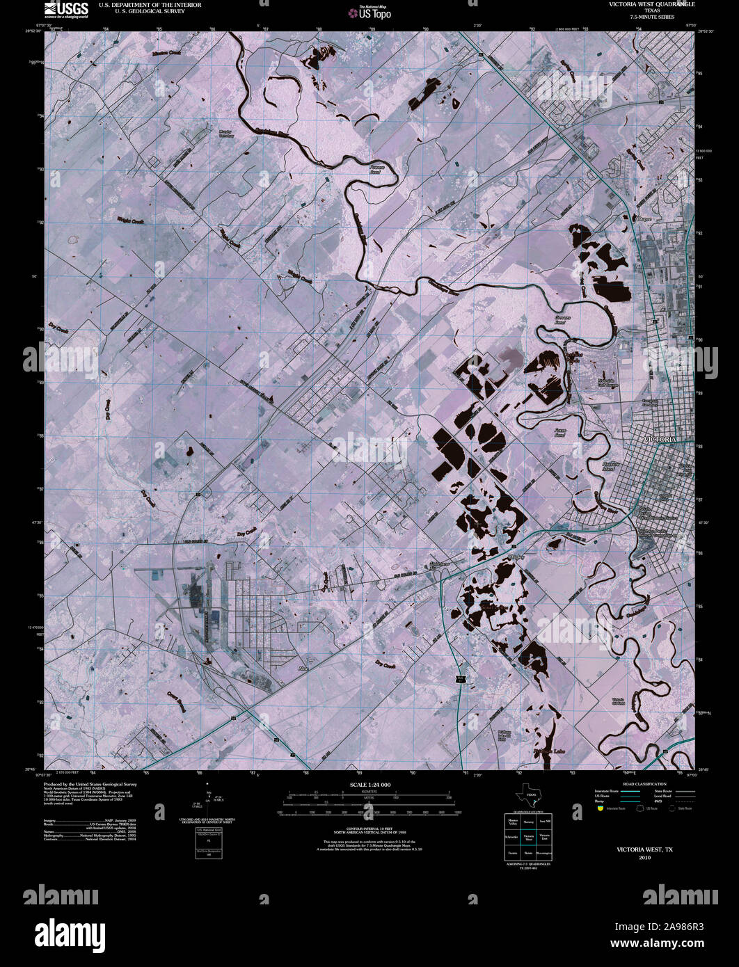Victoria texas map hi-res stock photography and images - Alamy