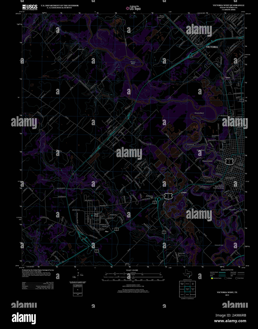 Victoria texas map hi-res stock photography and images - Alamy