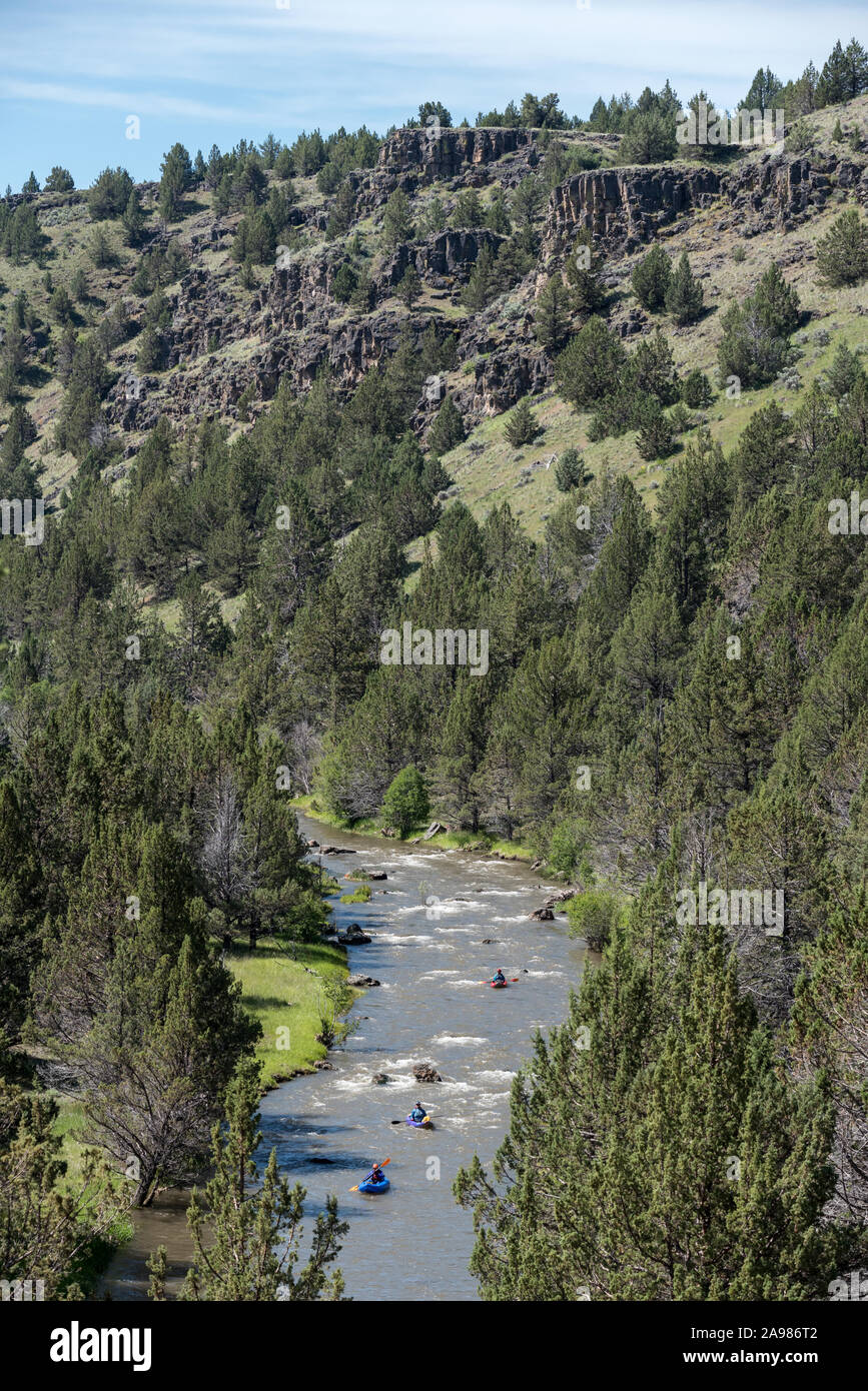Paddling the Donner and Blitzen River in Southeastern Oregon Stock ...