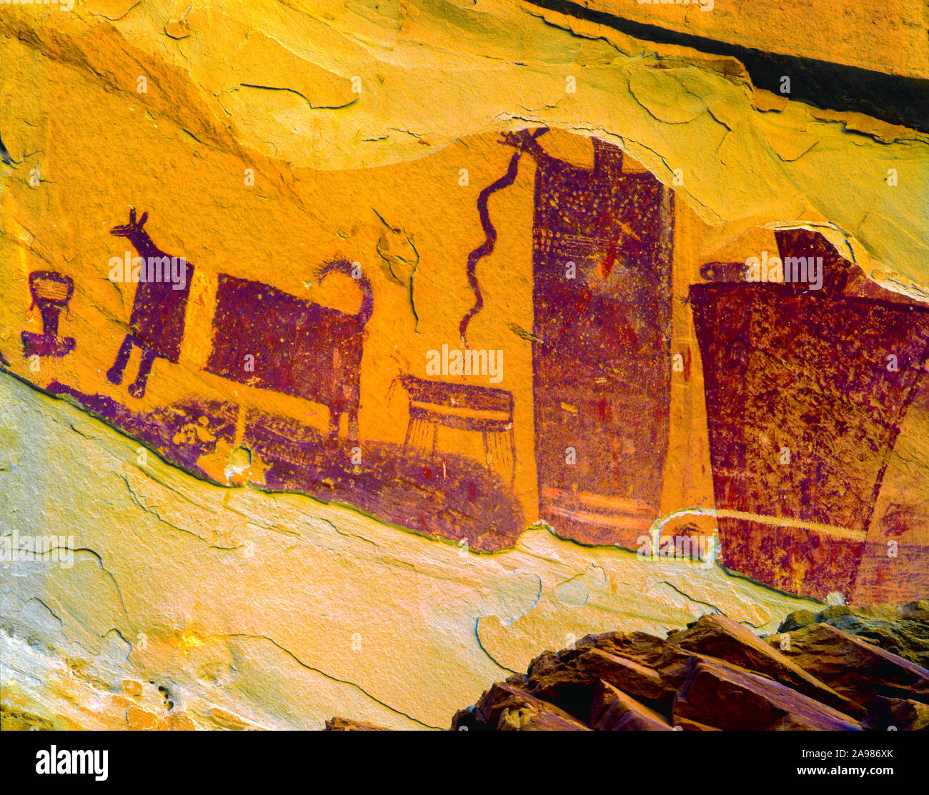 Barrier Canyon Pictographs, Temple Mountain, Utah, San Rafael Swell ...