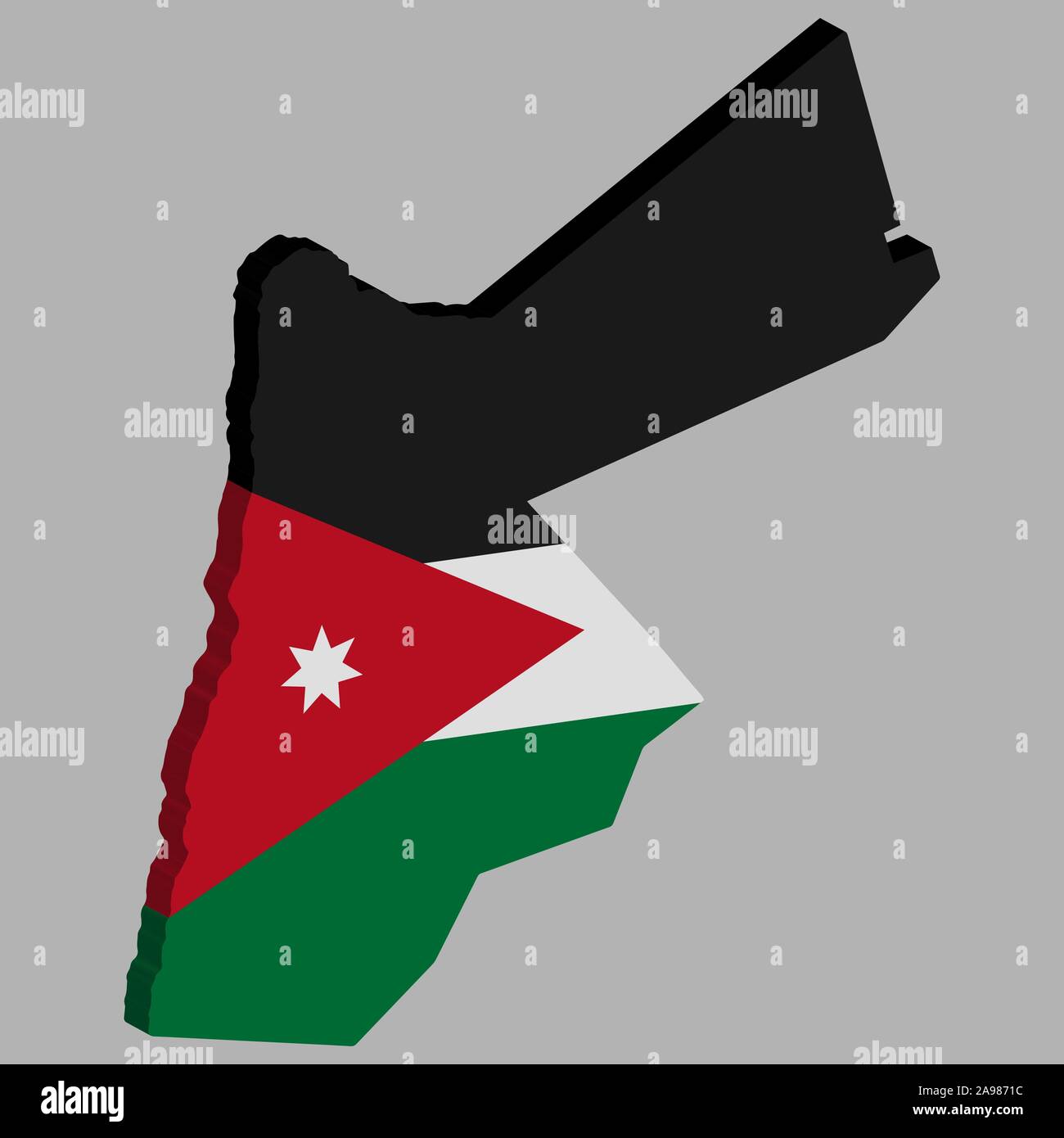 3D Jordan map flag Vector illustration Eps 10 Stock Vector Image & Art ...