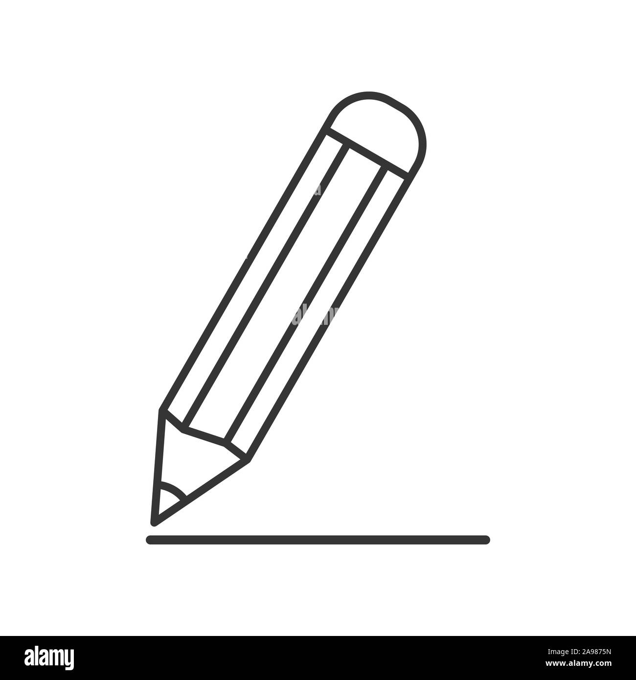 Pencil icon - vector. Black pencil icon. Pencil icon in flat design ...