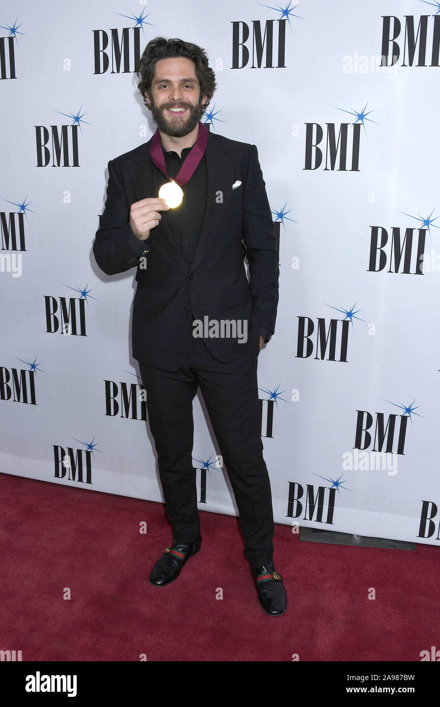 November 12, 2019, Nashville, Tennessee, USA: Thomas Rhett. 2019 BMI ...
