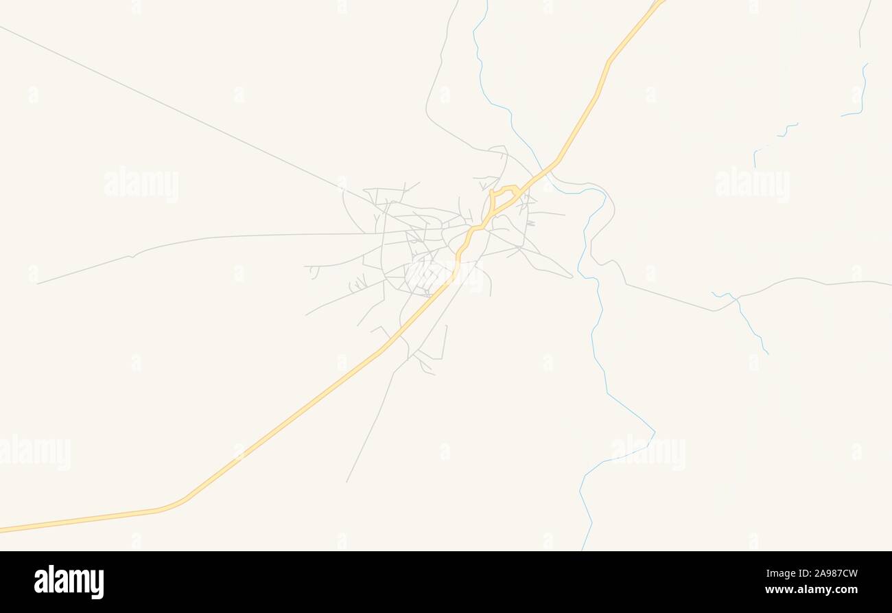 Printable street map of Lafiagi, Nigeria. Map template for business use ...