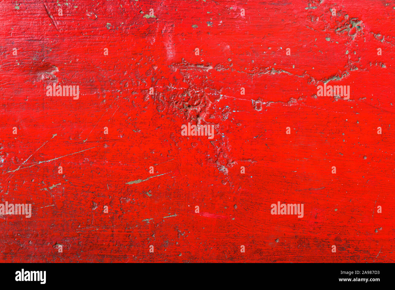Grunge red color concrete flooring surface texture as background, top ...