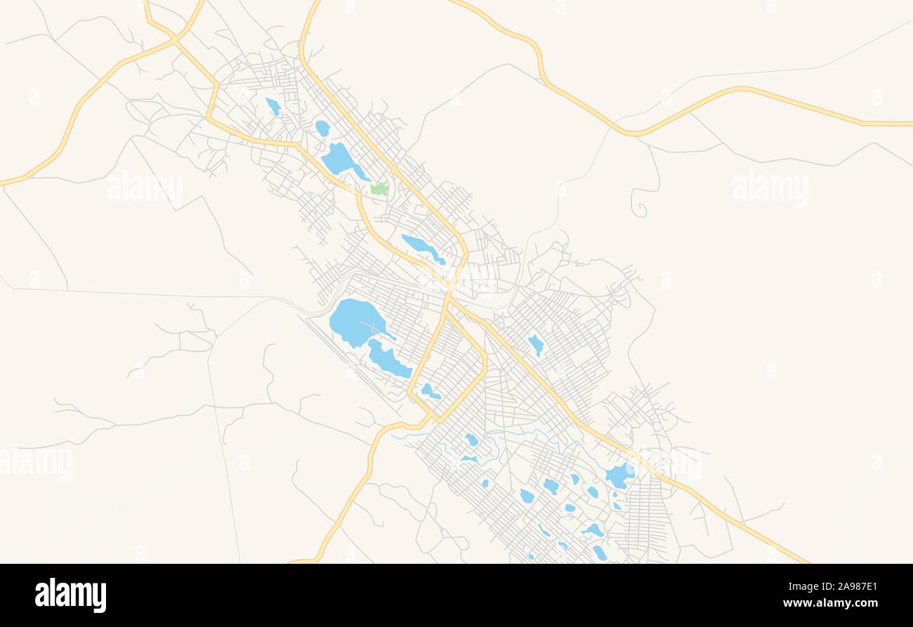 Printable street map of Dolisie, Republic Of The Congo. Map template ...
