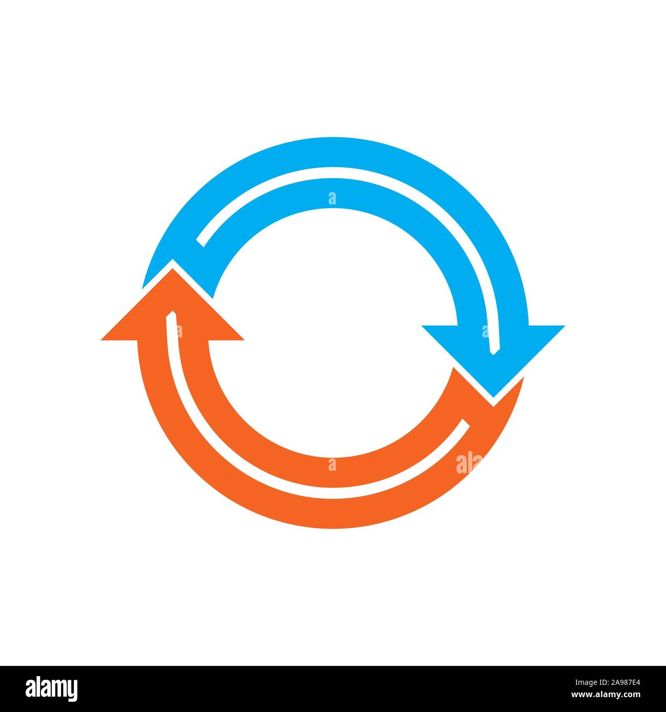 Circle arrow. Reload arrow icon isolated. Color refresh vector arrow ...