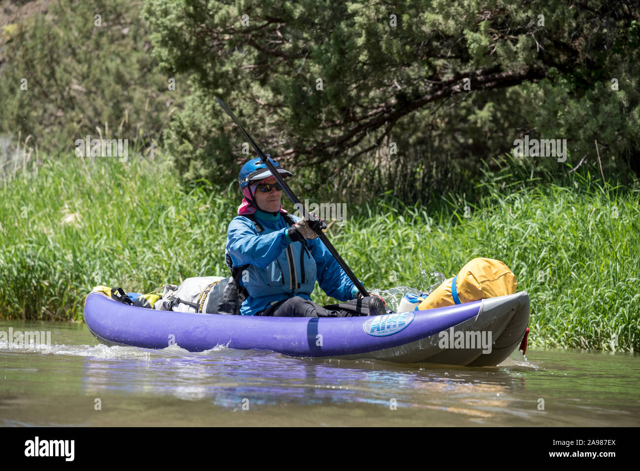 Paddling the Donner and Blitzen River in Southeastern Oregon Stock ...