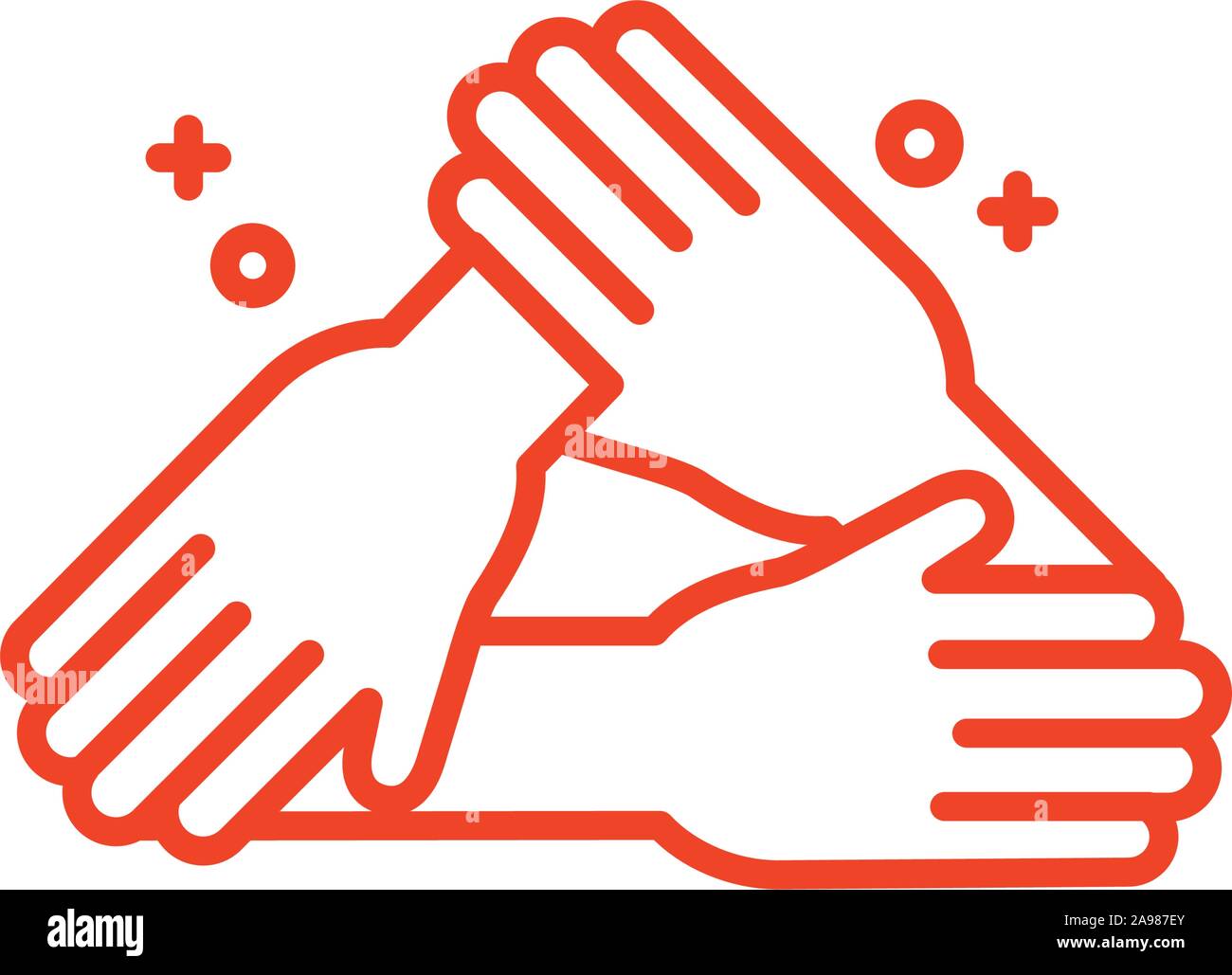 hands and help icon design, Call center technical service collaborative ...