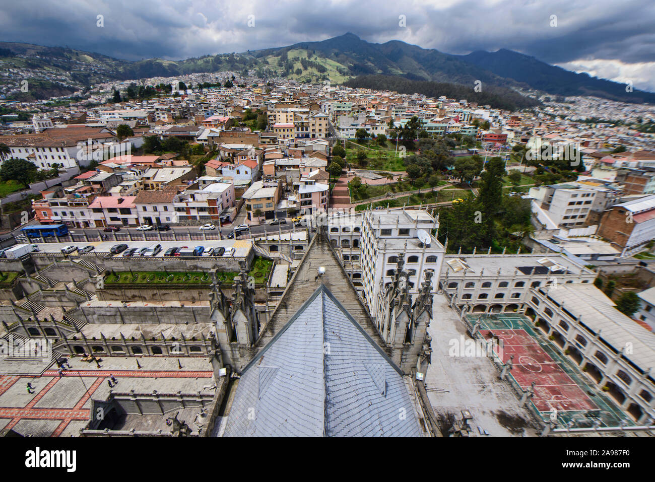 Views over the historic Old Town Quito, Ecuador Stock Photo - Alamy