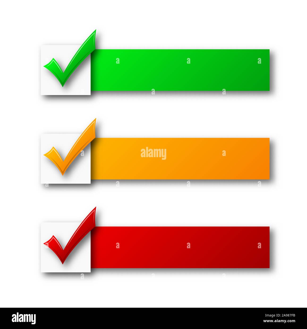 Colored ribbons with check marks. Vector Business Infographic elements ...