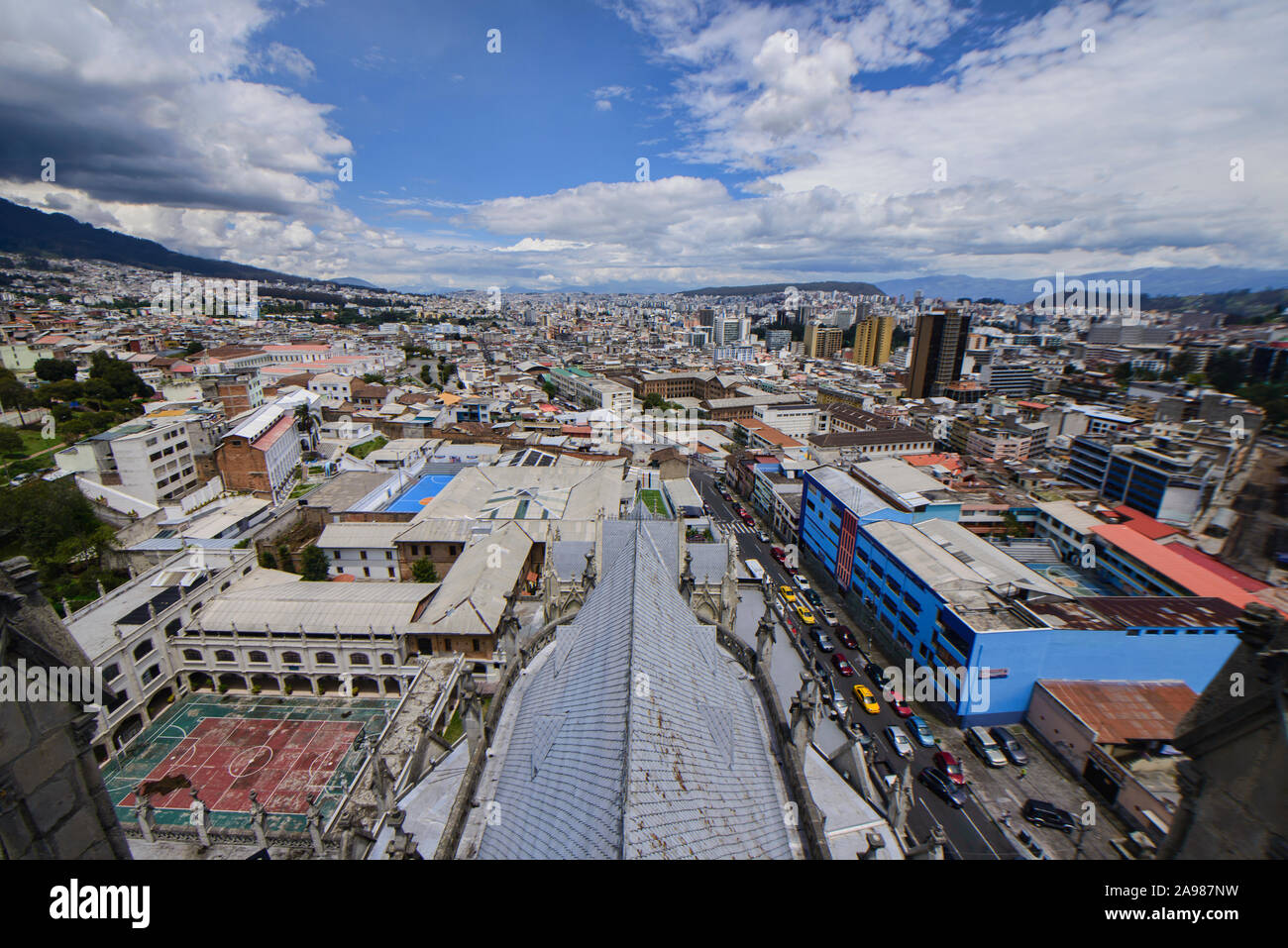 Views over the historic Old Town Quito, Ecuador Stock Photo - Alamy