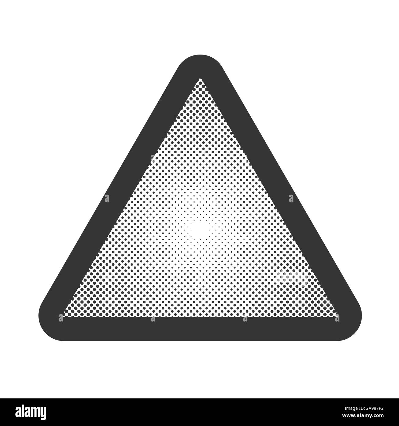 Vector triangle isolated. Black triangle button. Dotted button in pop ...