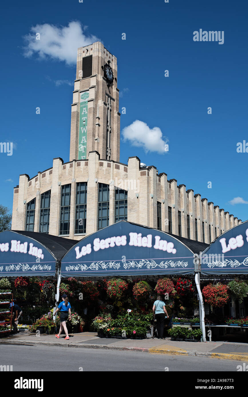 Atwater Market near Lachine Canal, Montreal, Quebec, Canada Stock Photo ...