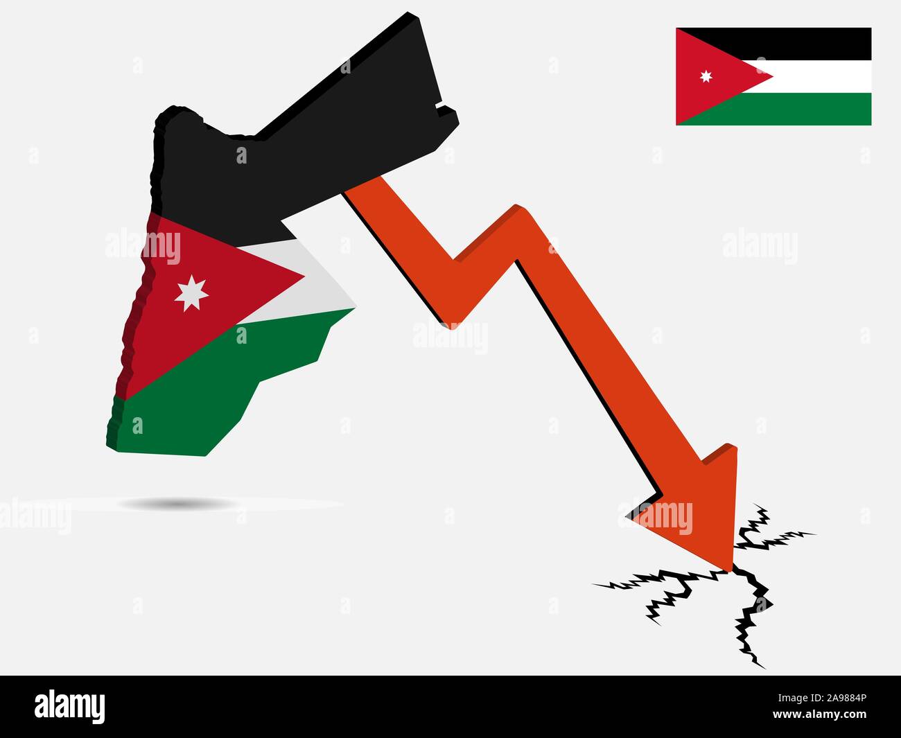 Jordan cracked flag Stock Vector Images - Alamy