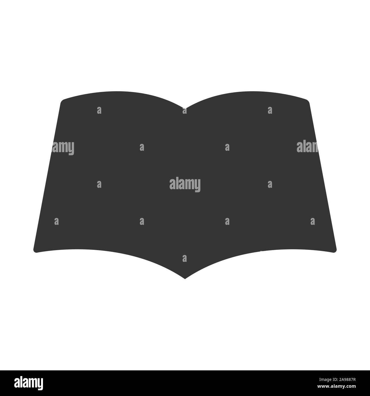 Book vector icon. Book icon on a white background. Black book in flat ...