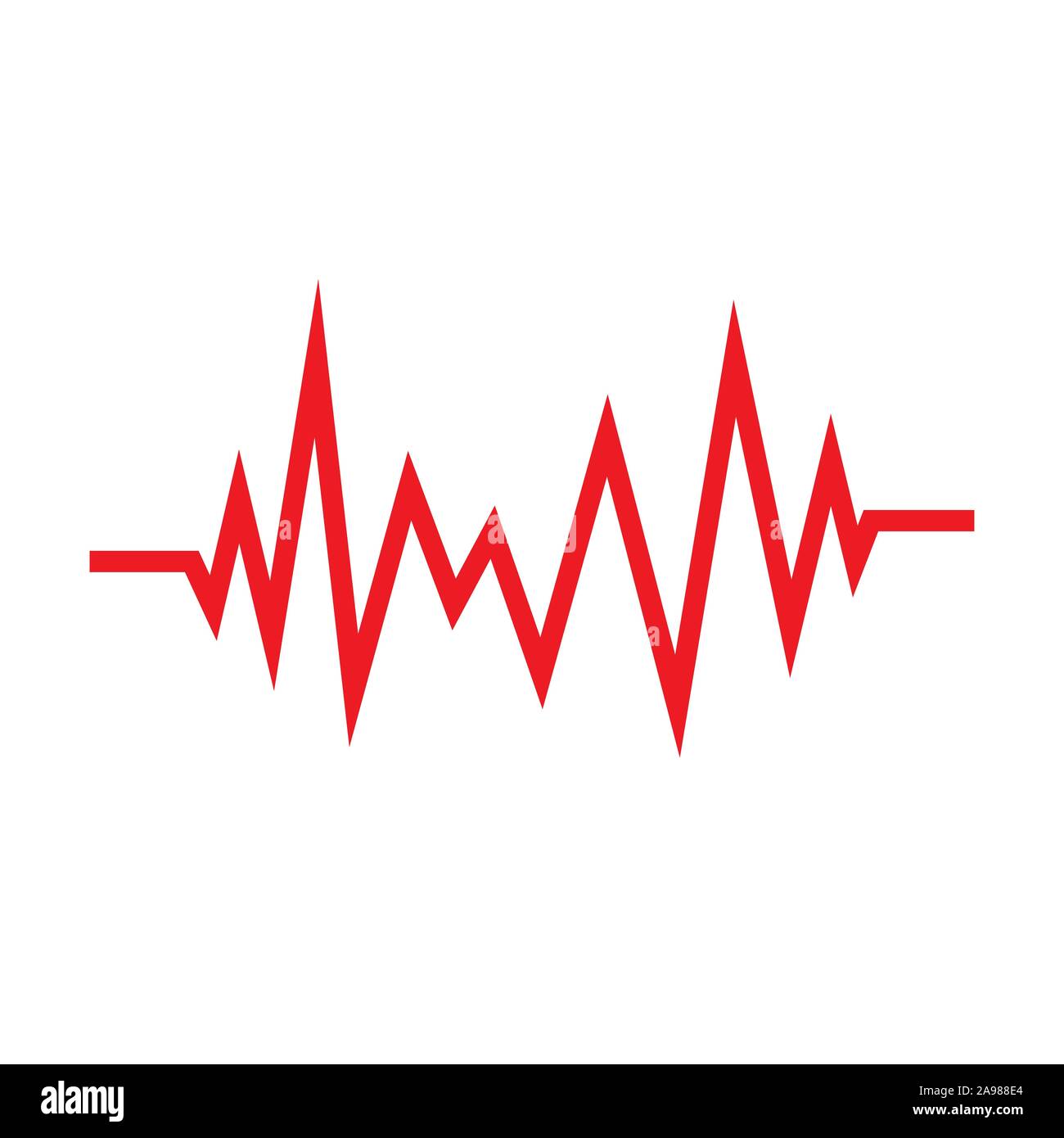 Heartbeat icon isolated. Black vector Pulse icon. Flat medical symbol ...