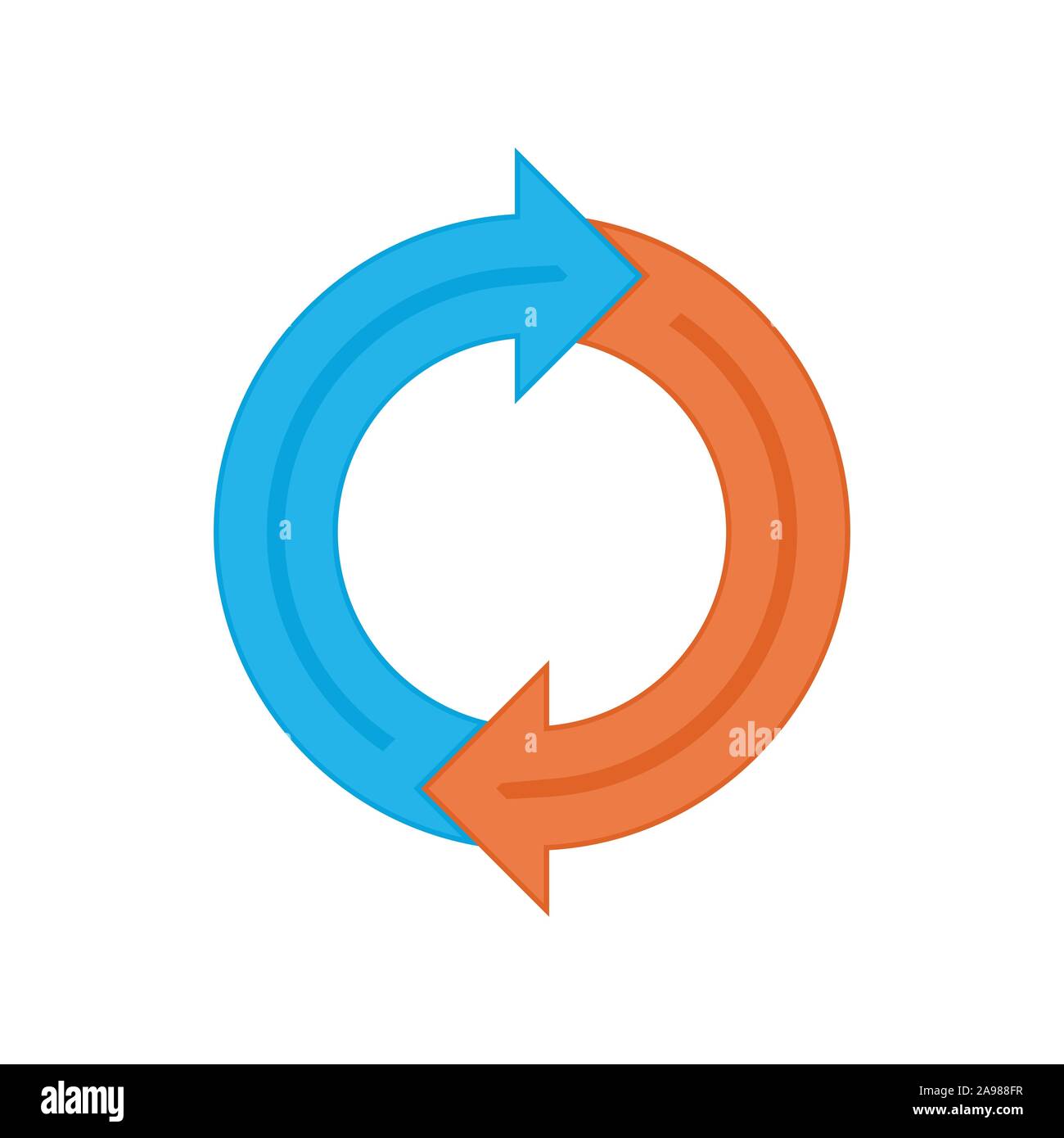 Circle arrow. Reload arrow icon isolated. Color refresh vector arrow ...