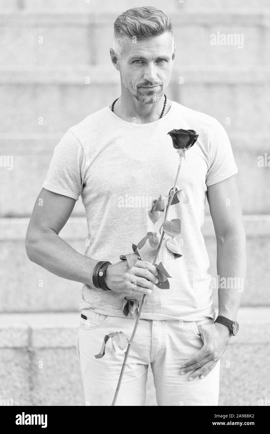 Special anniversary rose Black and White Stock Photos & Images - Alamy