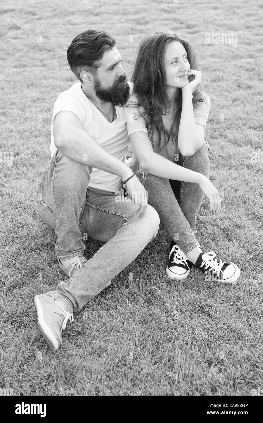 Couple on lawn Black and White Stock Photos & Images - Alamy