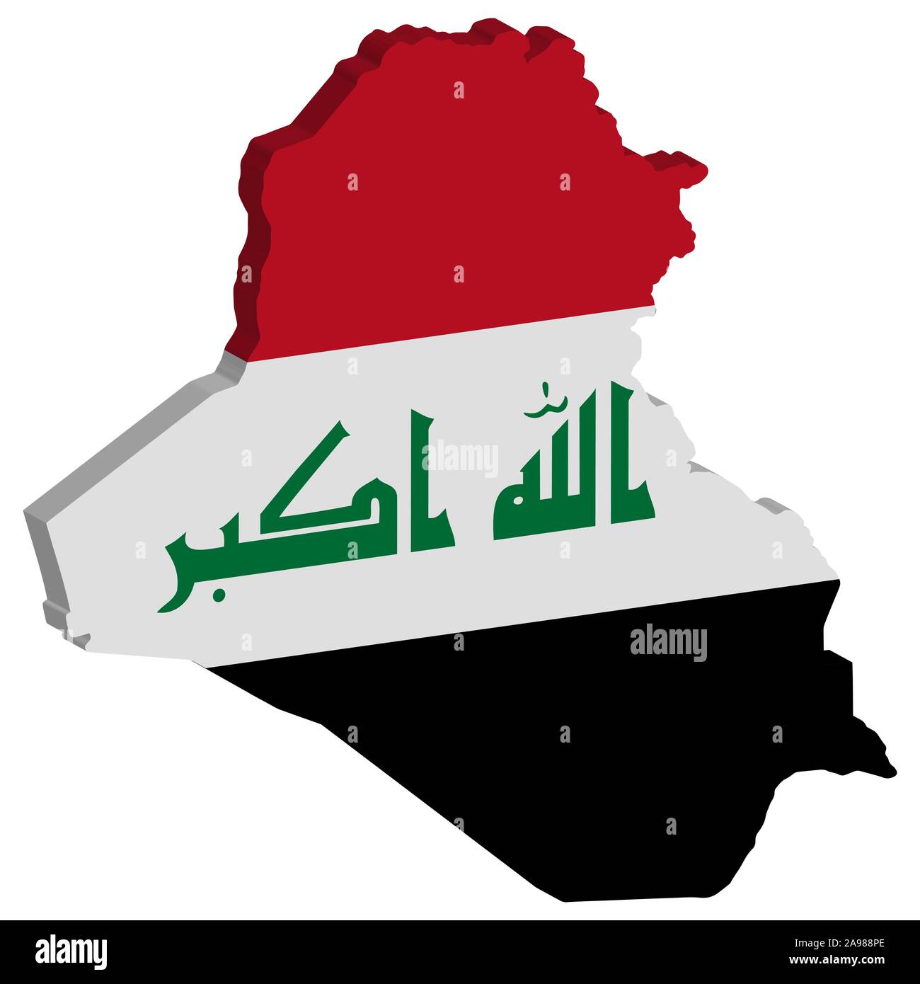 3D Map Flag of Iraq Vector illustration Eps 10 Stock Vector Image & Art ...