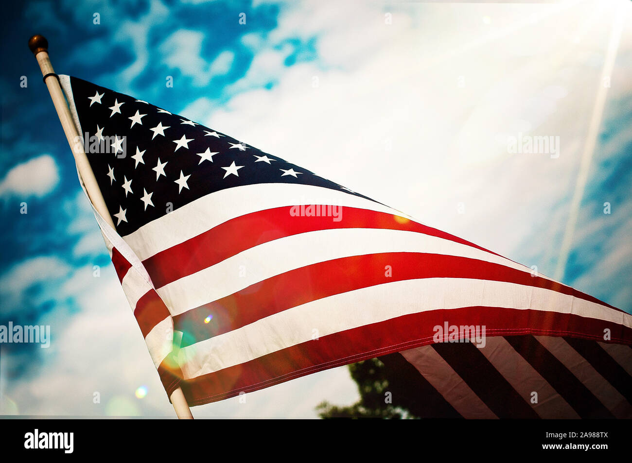 Flying proudly in the sky Stock Photo - Alamy
