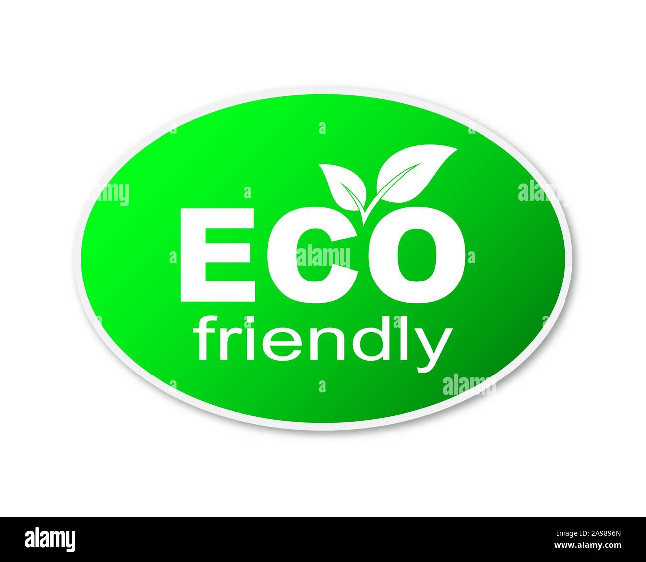 Eco Friendly Environment. Green vector ECO sticker. Paper label ...
