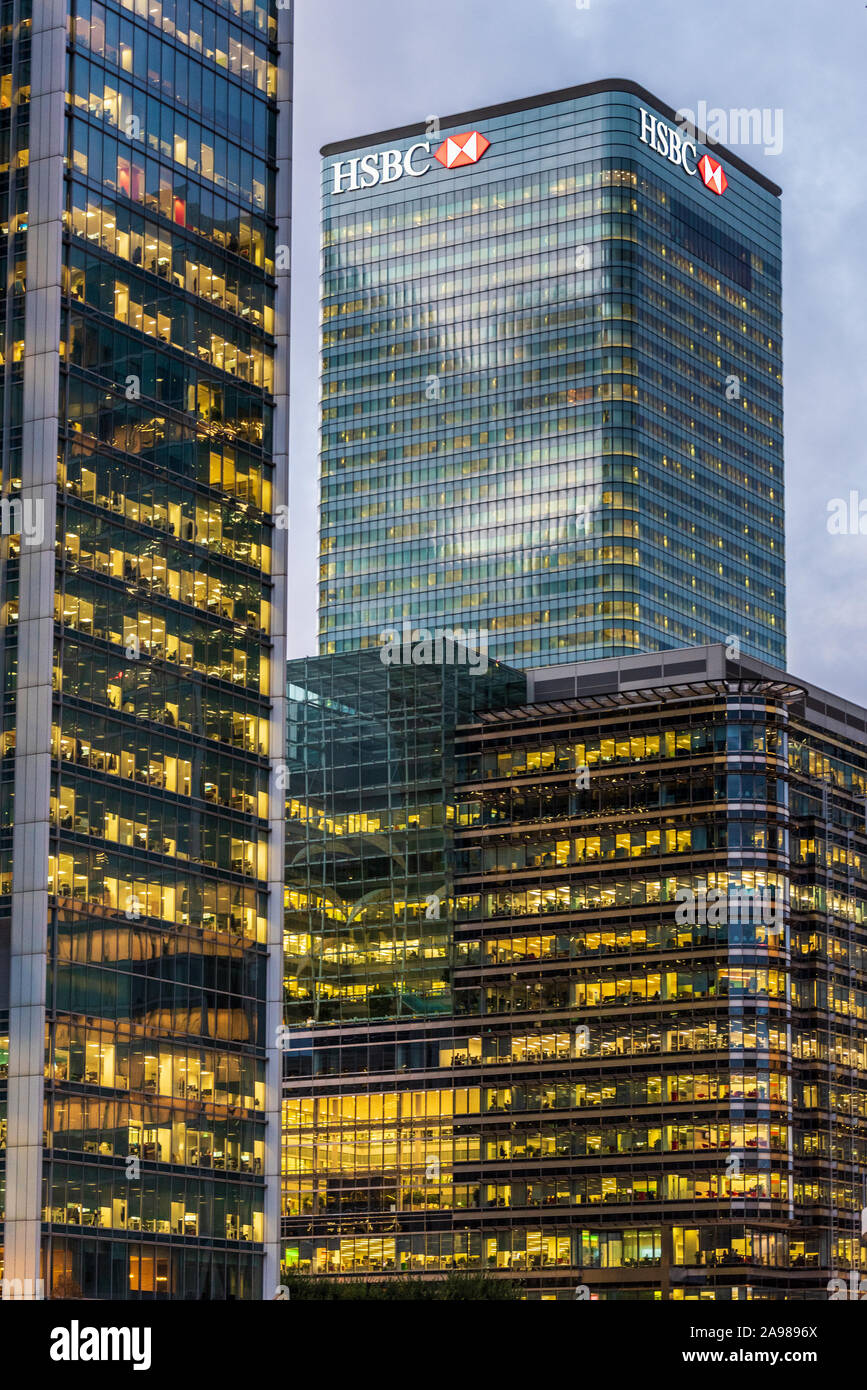 Hsbc bank tower canary wharf hi-res stock photography and images - Alamy