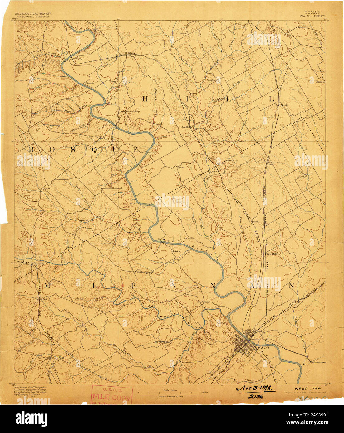 Map of waco hi-res stock photography and images - Alamy