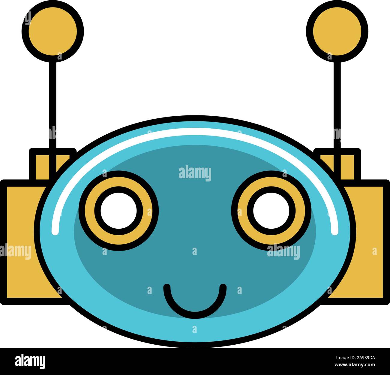 future robot icon design, Digital technology communication social media ...