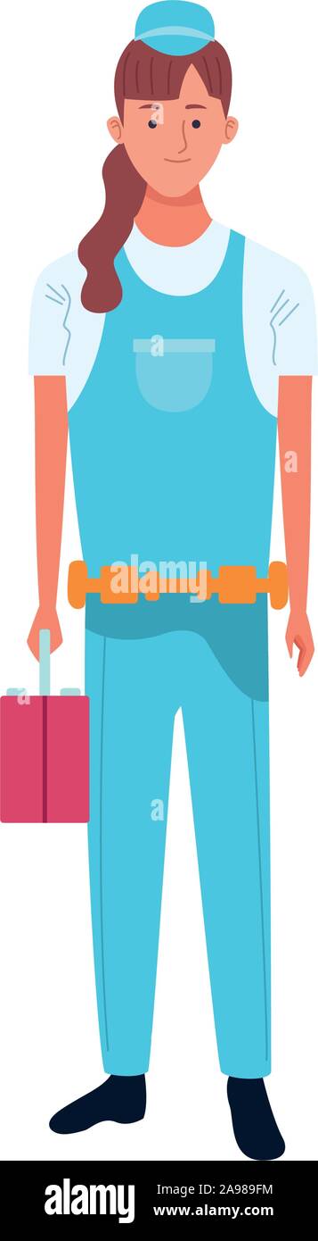 repair woman worker icon, flat design Stock Vector Image & Art - Alamy