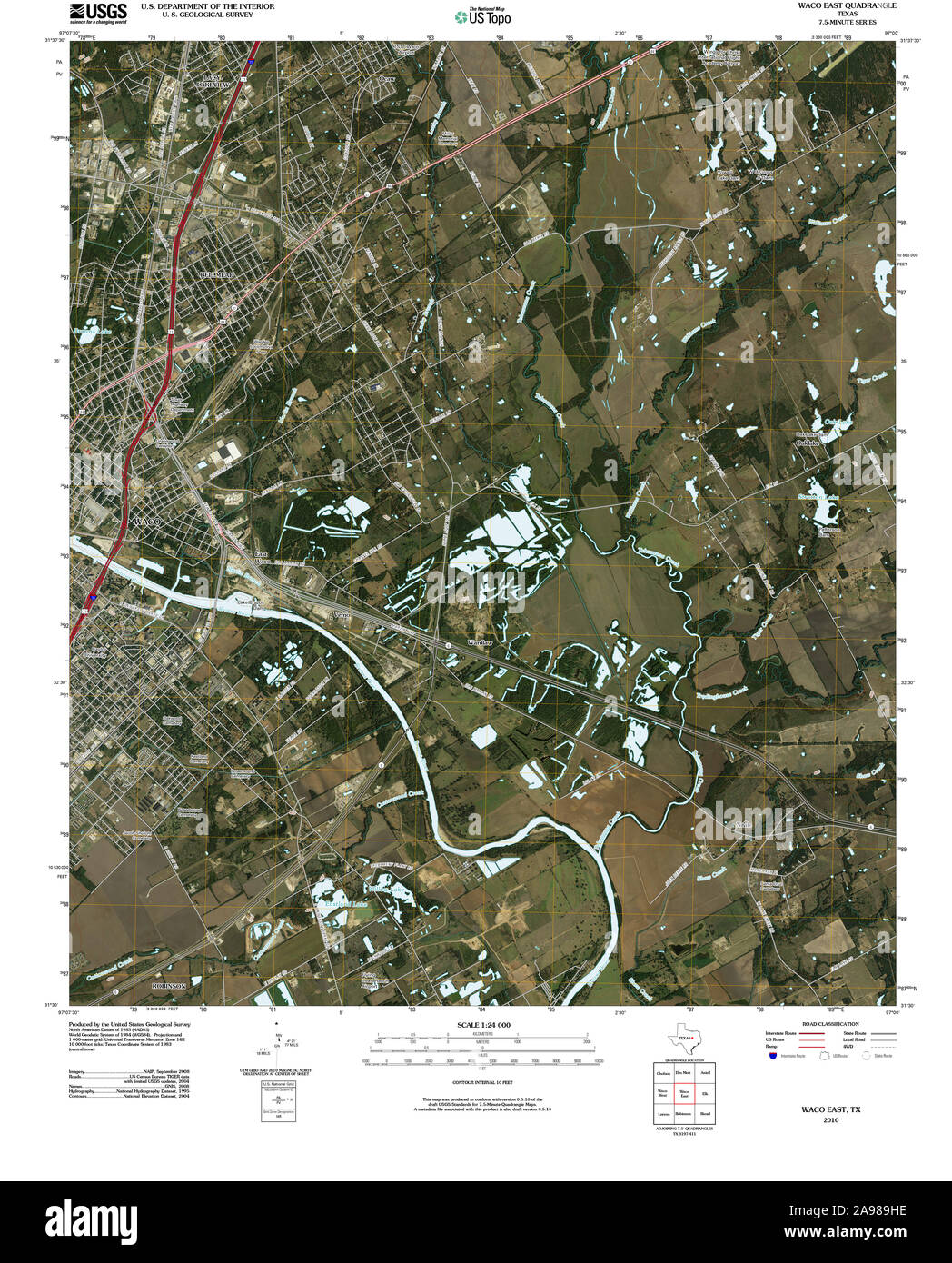 Map of waco hi-res stock photography and images - Alamy