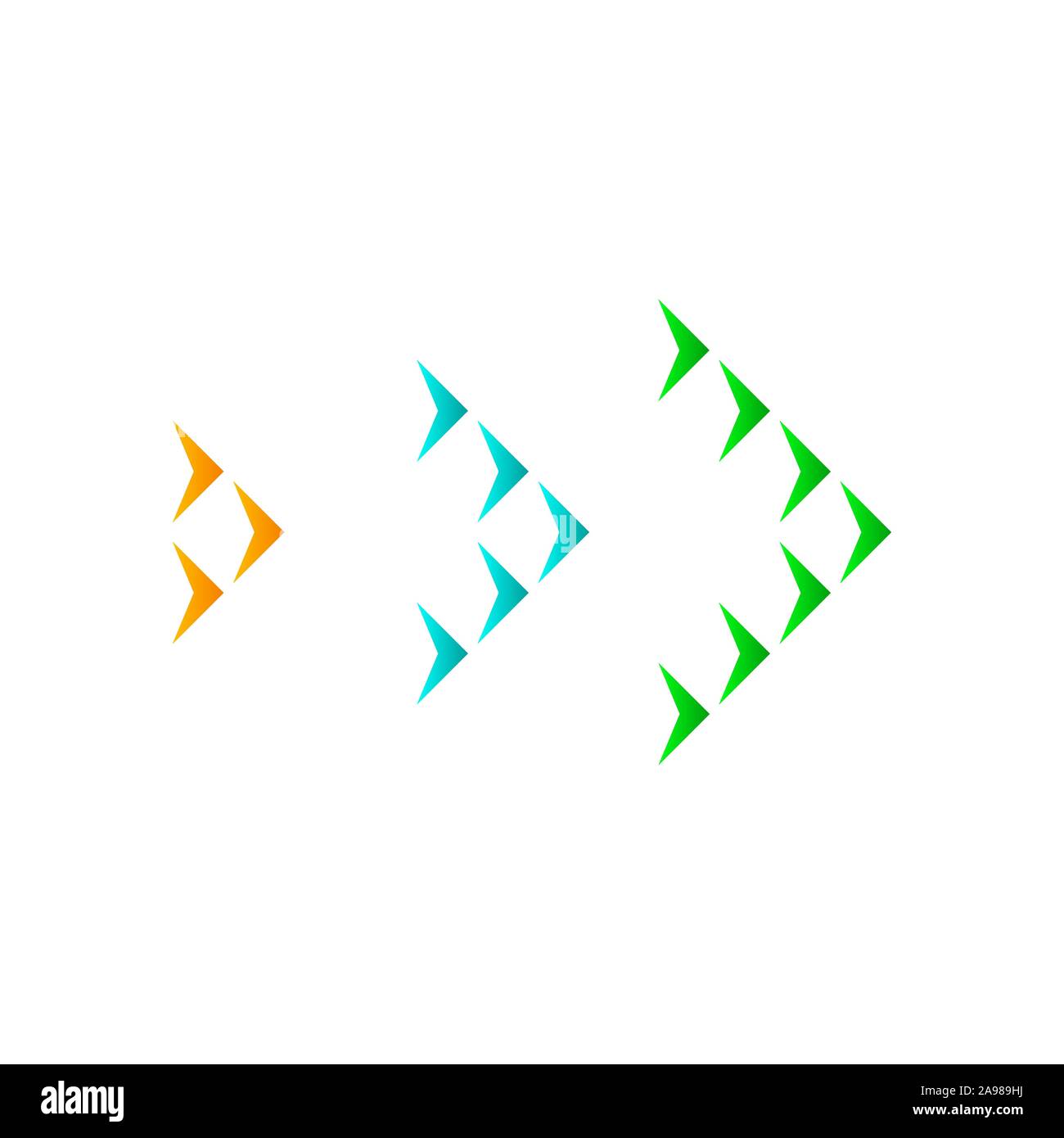 Set of dotted arrows. Arrow icon isolated. Color vector arrows ...