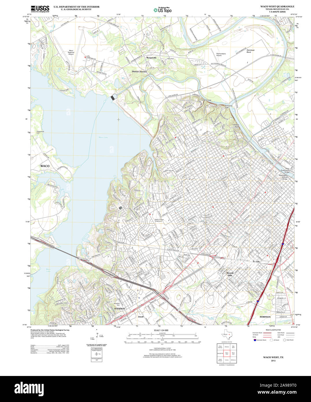 Map of waco hi-res stock photography and images - Alamy