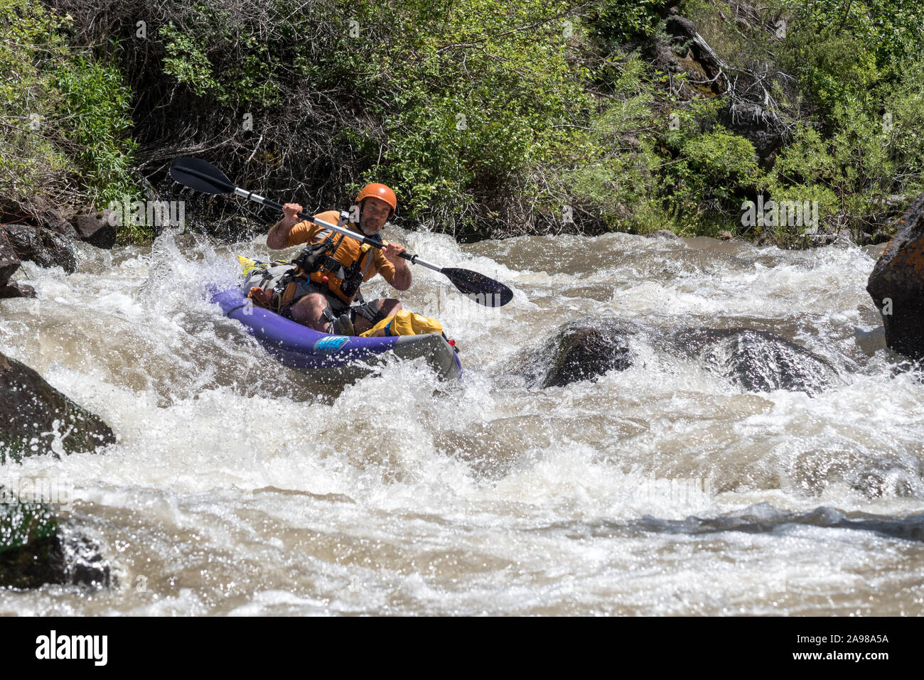 Paddling the Donner and Blitzen River in Southeastern Oregon Stock ...